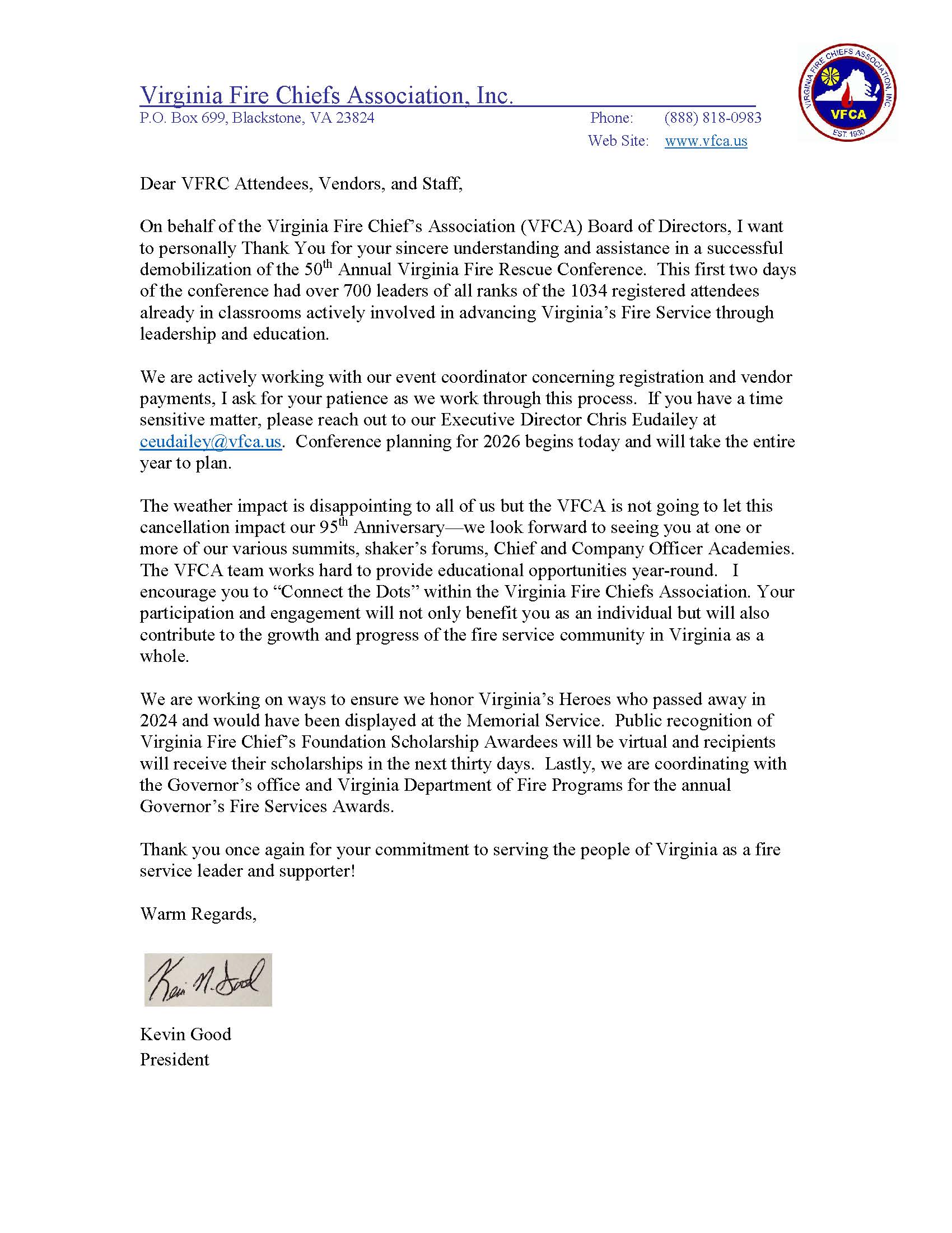 Virginia Fire Rescue Conference - Virginia Fire Chiefs Association