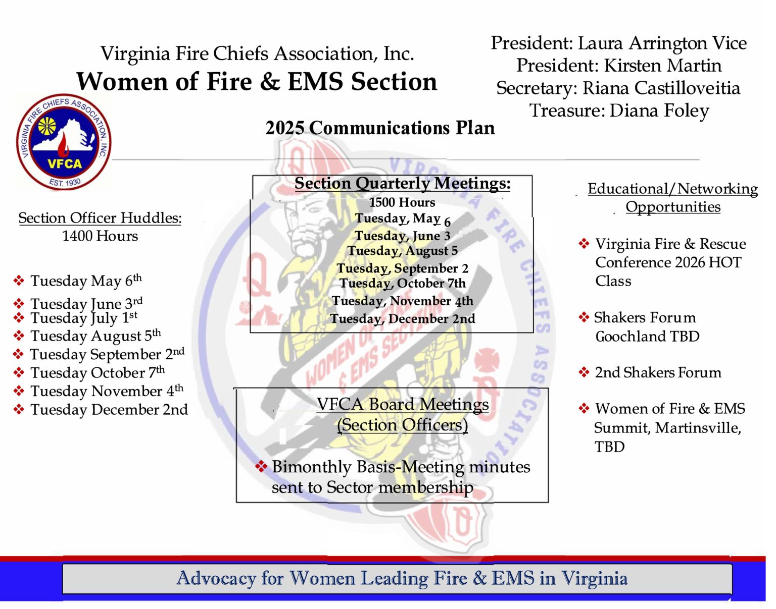VFCA Women of Fire & EMS Section - Virginia Fire Chiefs Association